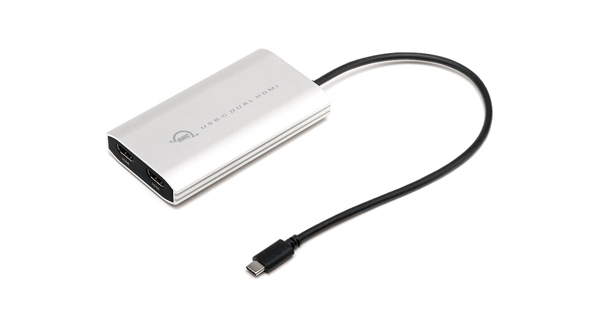 OWC USB-C DisplayLink 双HDMI 4K 显示器转接器 | OWC Asia